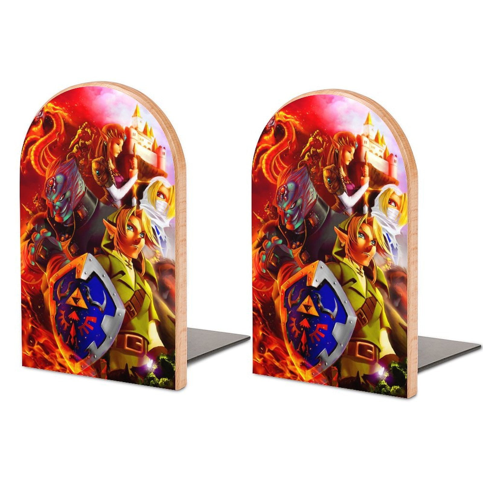 Game The Legend Of Zelda Bookends Wood Book Divider Decor Shelves Non ...