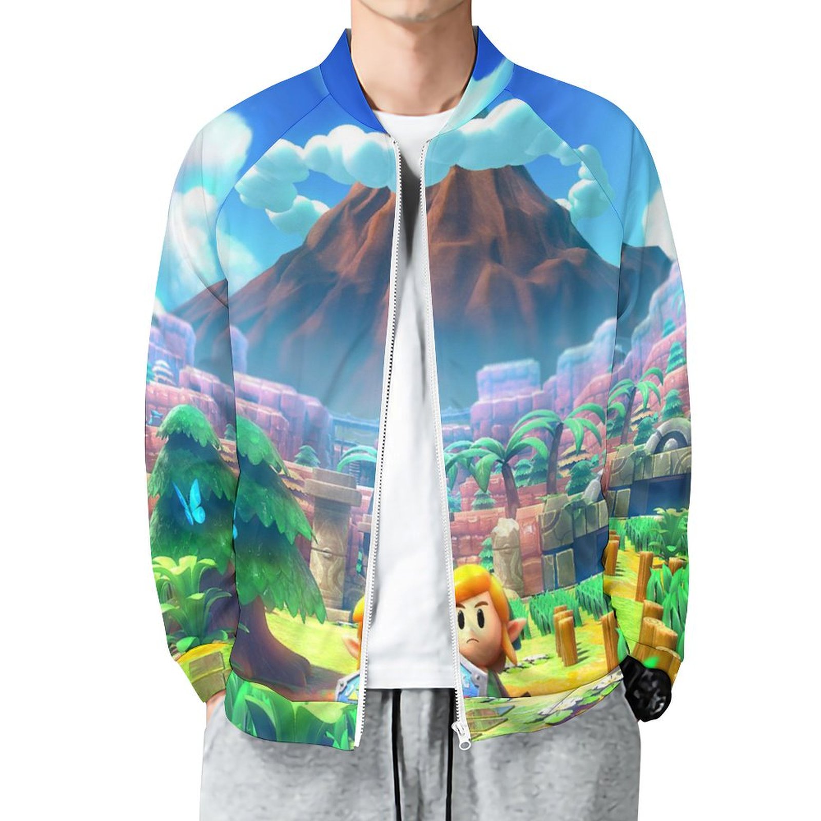 Game The Legend of Zelda Link's Awakening Fashion Jacket Mens ...