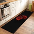 Game Theme Runner Rugs 2x6 ft Red Game Controller Modern Lines Washable ...