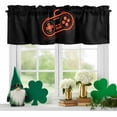 Game Theme Valances for Windows, Red Game Controller Rod Pocket Valance ...