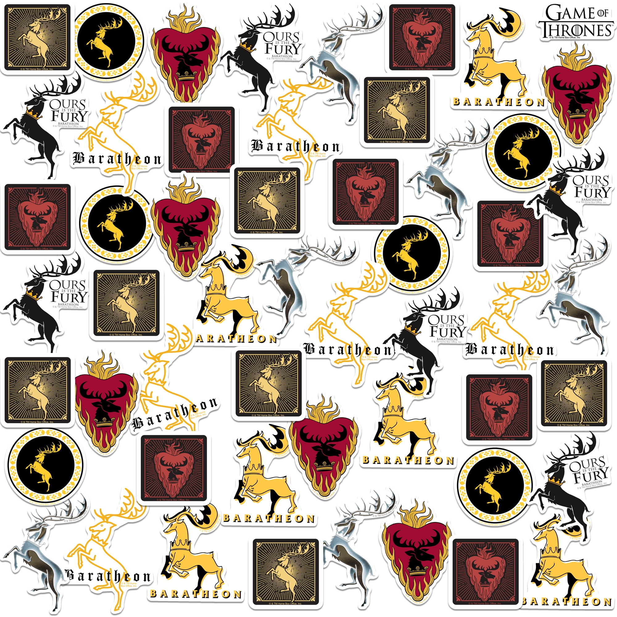 Game of Thrones House Baratheon 50ct Vinyl Large Deluxe Stickers ...