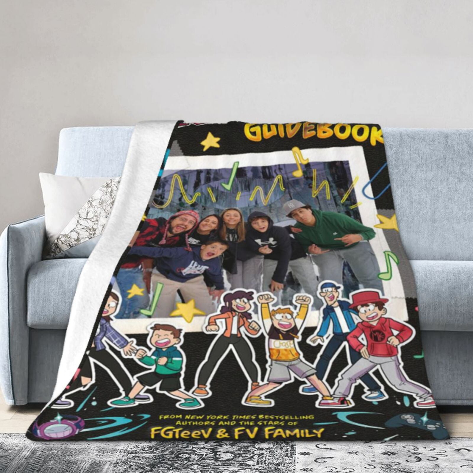 Game Throw Blanket For Women Men Cartoon Fgteev Thick Soft Blanket ...
