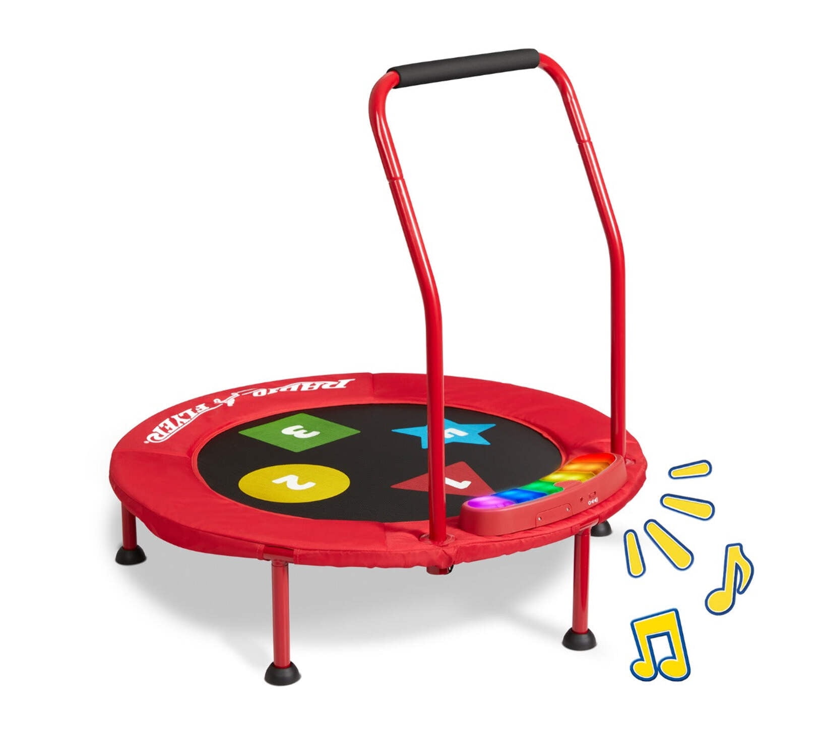 Radio Flyer Game Time Interactive Kids' Trampoline, 6 Games, LED Lights ...