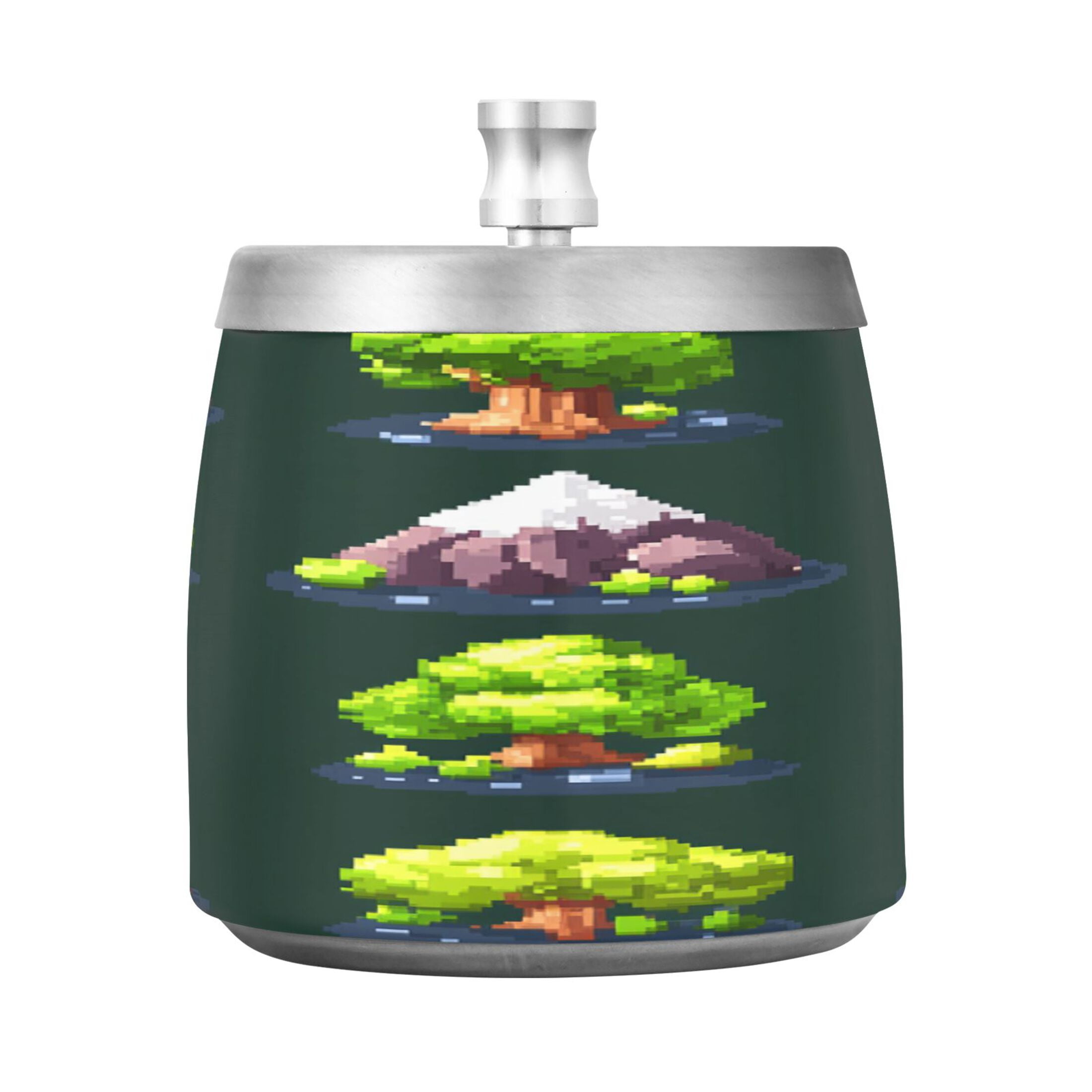 Game Trees Detachable Stainless Steel Ashtray with Odor Proof Lid, 3 ...