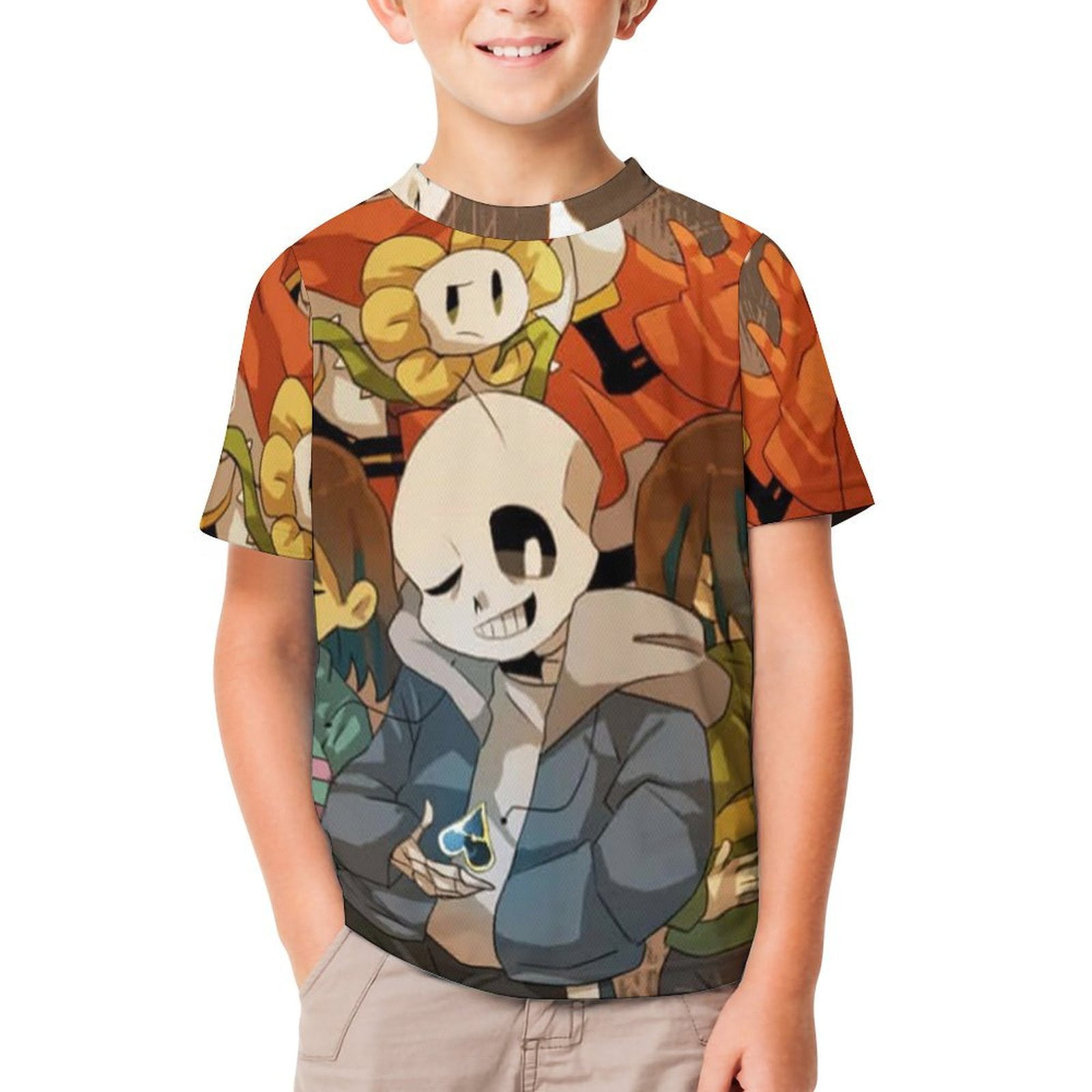 Game Undertale Kids T-Shirt Summer Short Sleeve Top Tee Shirt 3D ...