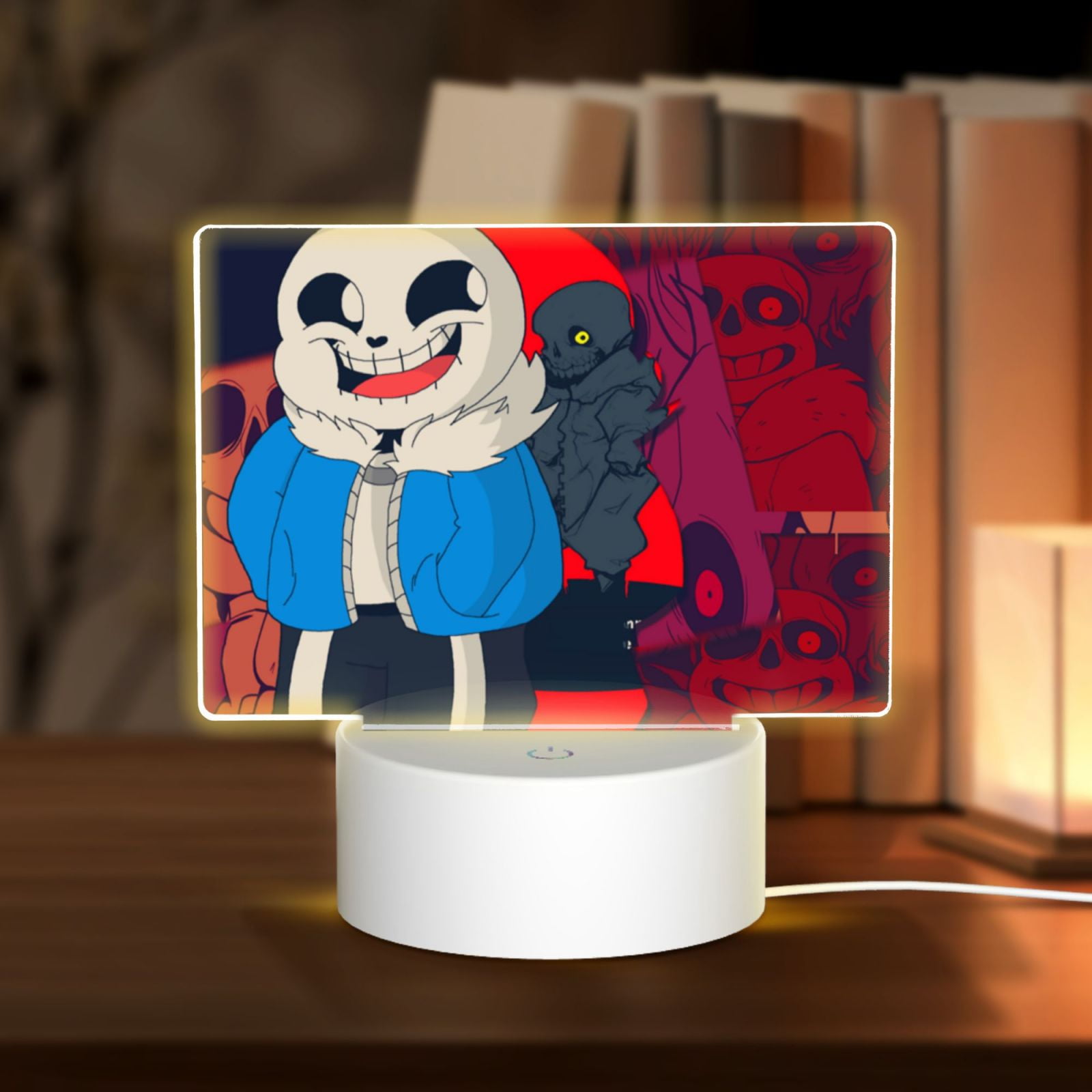 Game Undertale Sans Rectangular Acrylic Night Light USB Cable Lamp ...