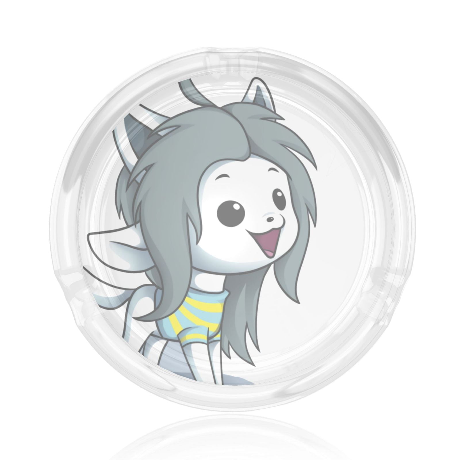 Game Undertale Temmie Round Glass Ashtray 3d Printing For Indoor And ...