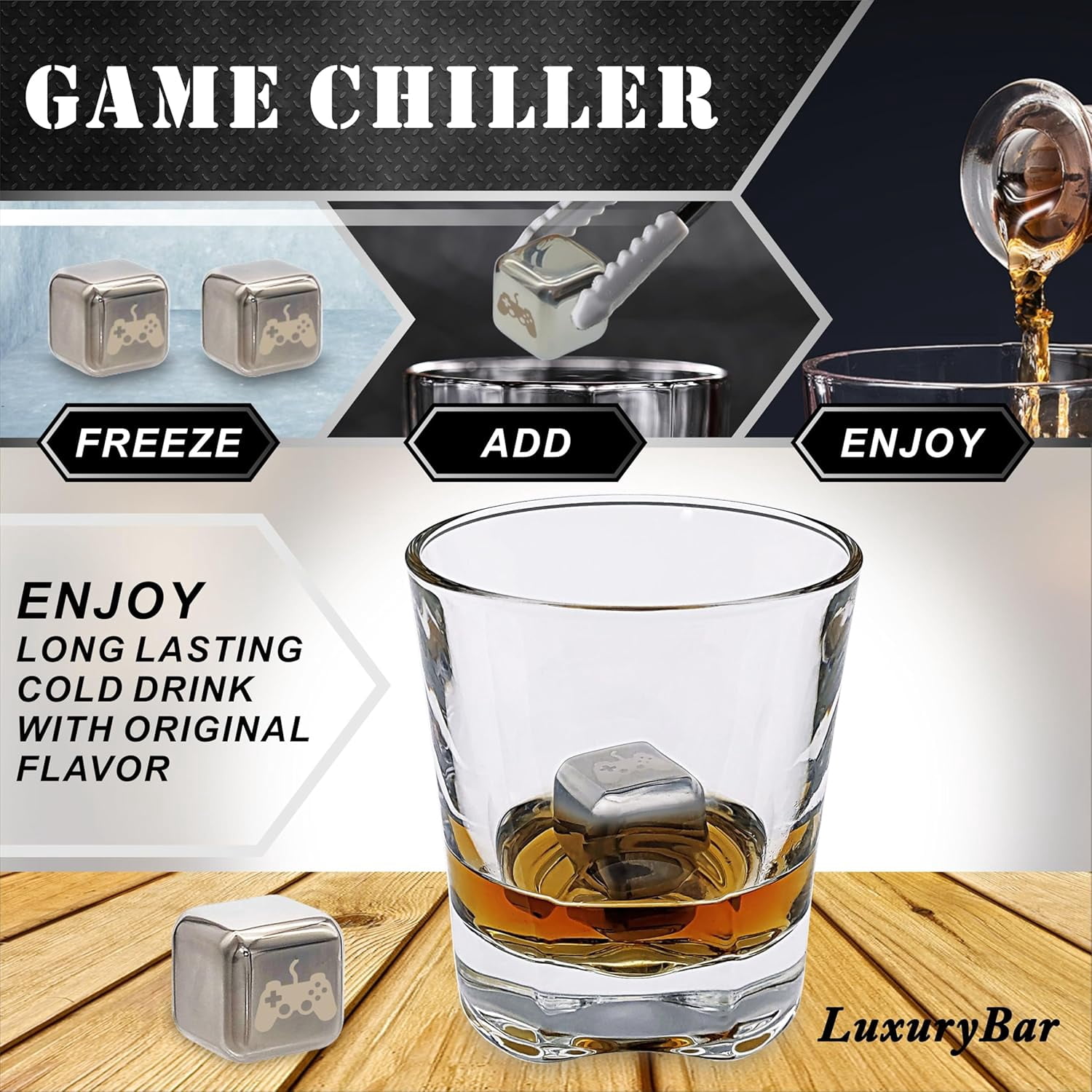 Game Whiskey Decanter Set, 28oz Whiskey Decanter Sets for Men with ...