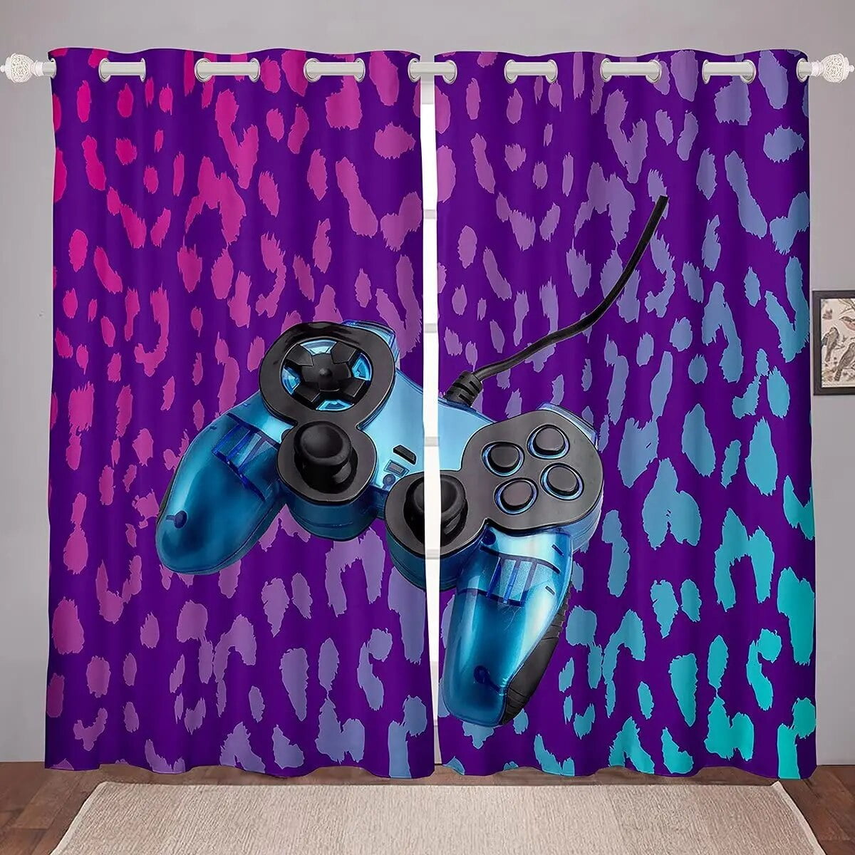 Game Window Curtains for Bedroom Living Room Gamepad Design Curtains ...