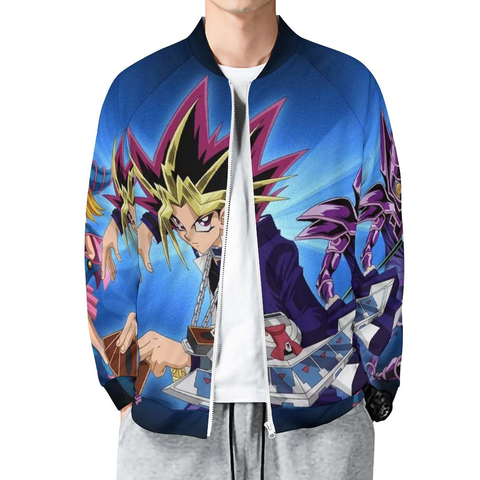 Game Yu-Gi-Oh Fashion Jacket Mens Windbreaker Coat Lightweight Zipper ...
