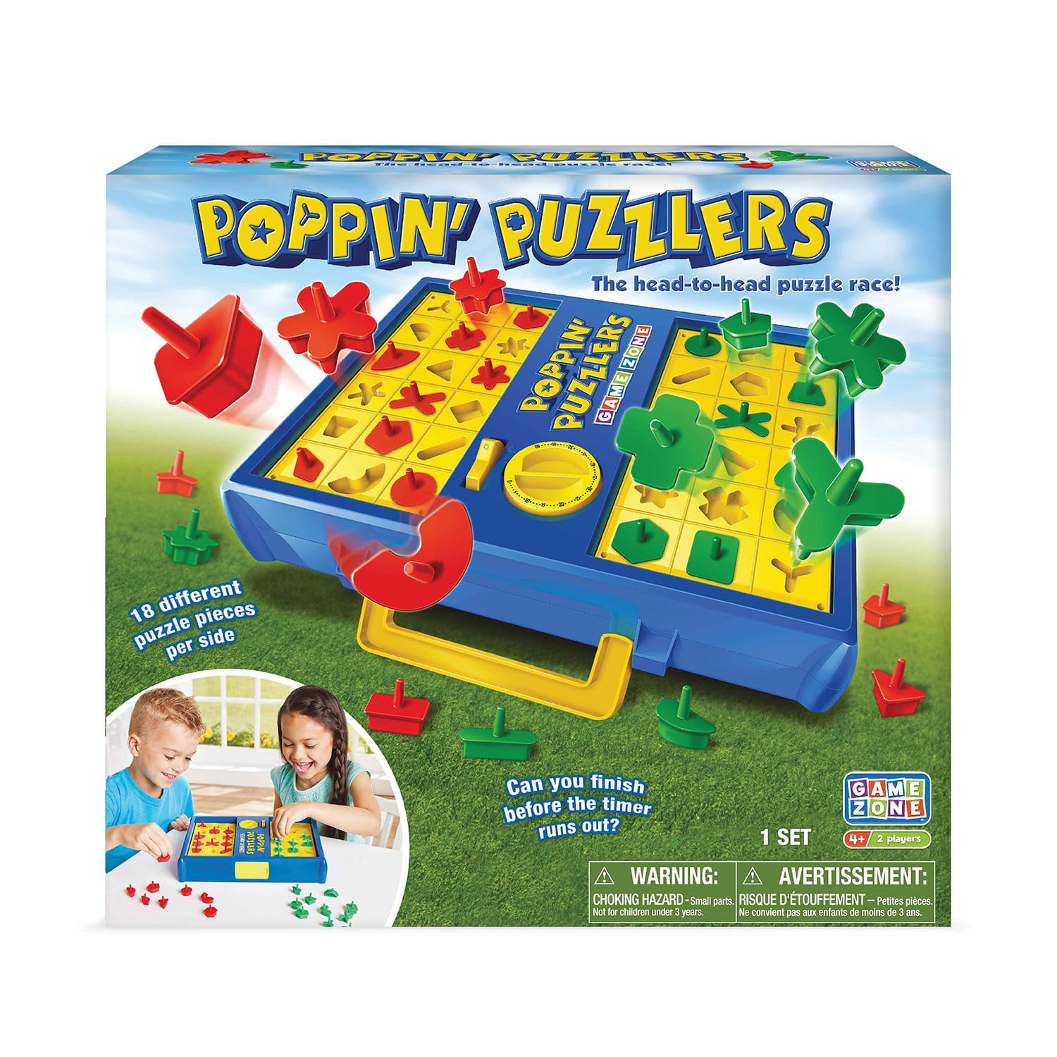 Game Zone Poppin' Puzzlers MSF2 - Interactive Puzzle Game for 2 Players ...