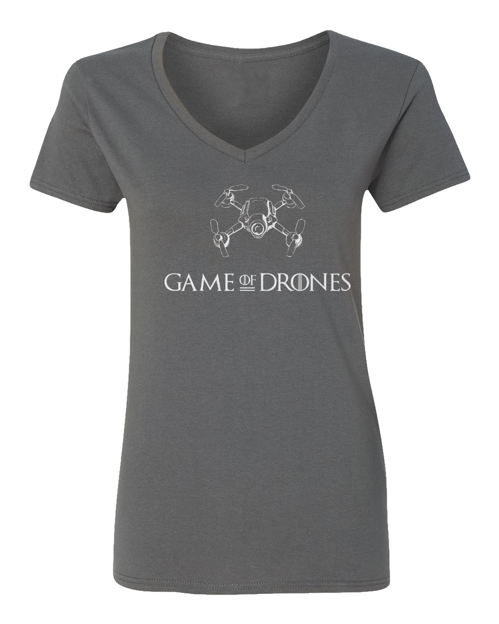 Game of Drones T-Shirt | Funny Drone Flying Design Ladies' V-Neck ...