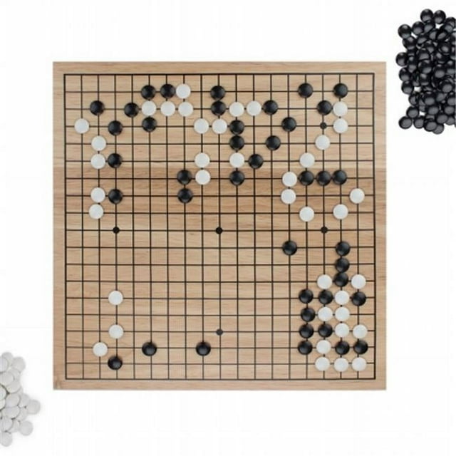 Game of Go Set with Wooden Board & Complete Set of Stones - Walmart.com