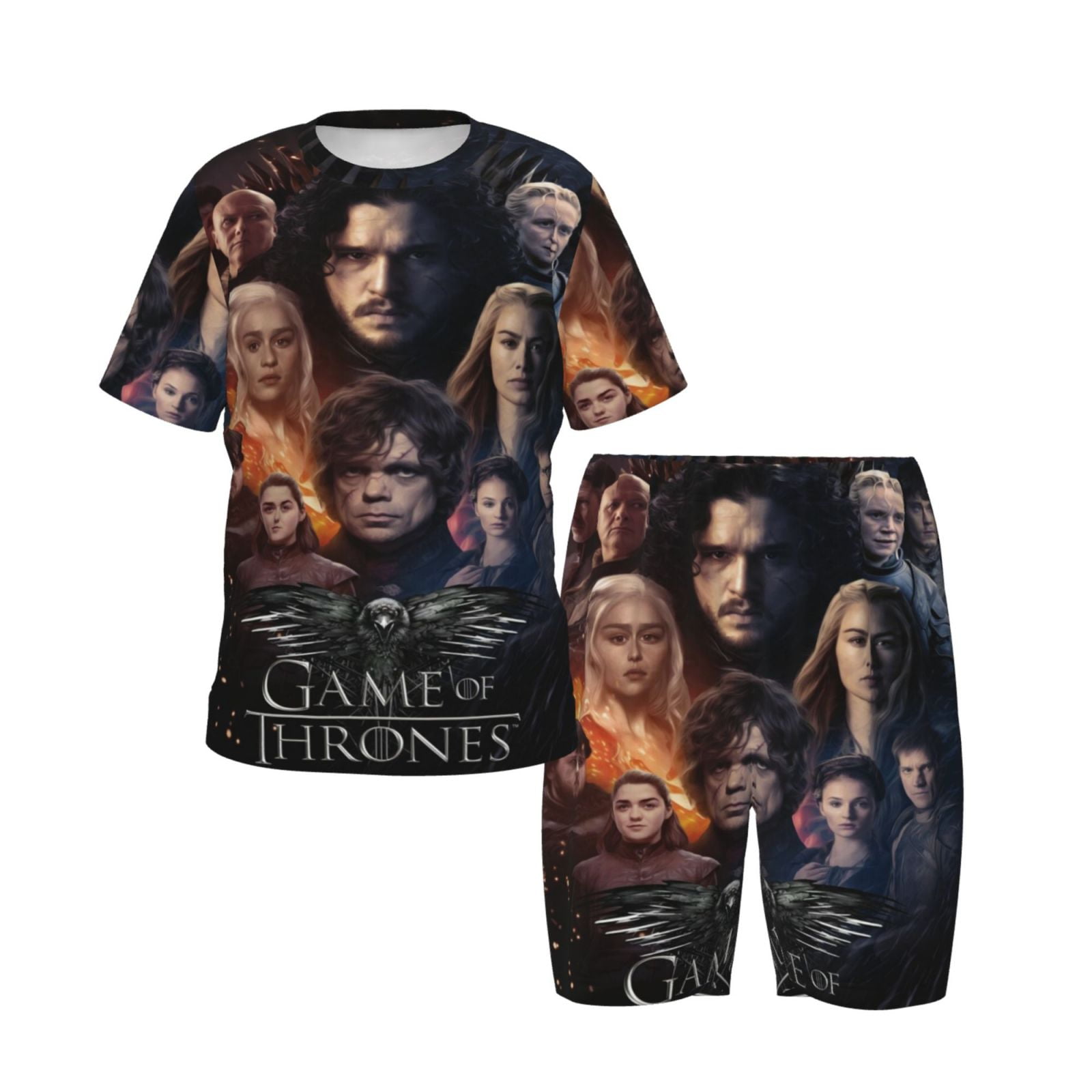 Game of Thrones 2-Piece Cozy Pajamas Short Sleeve Cool Summer Short Set ...