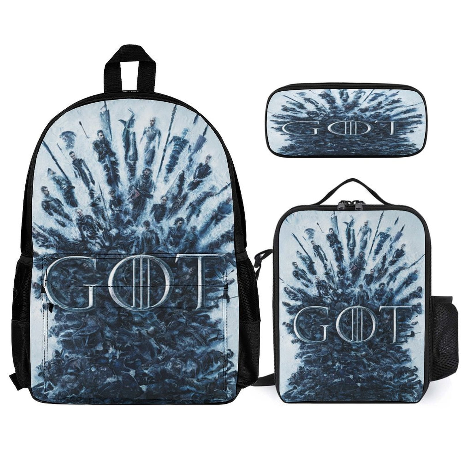 Game of Thrones Backpack Set Cartoon Bookbag Backpack with Lunch Box ...