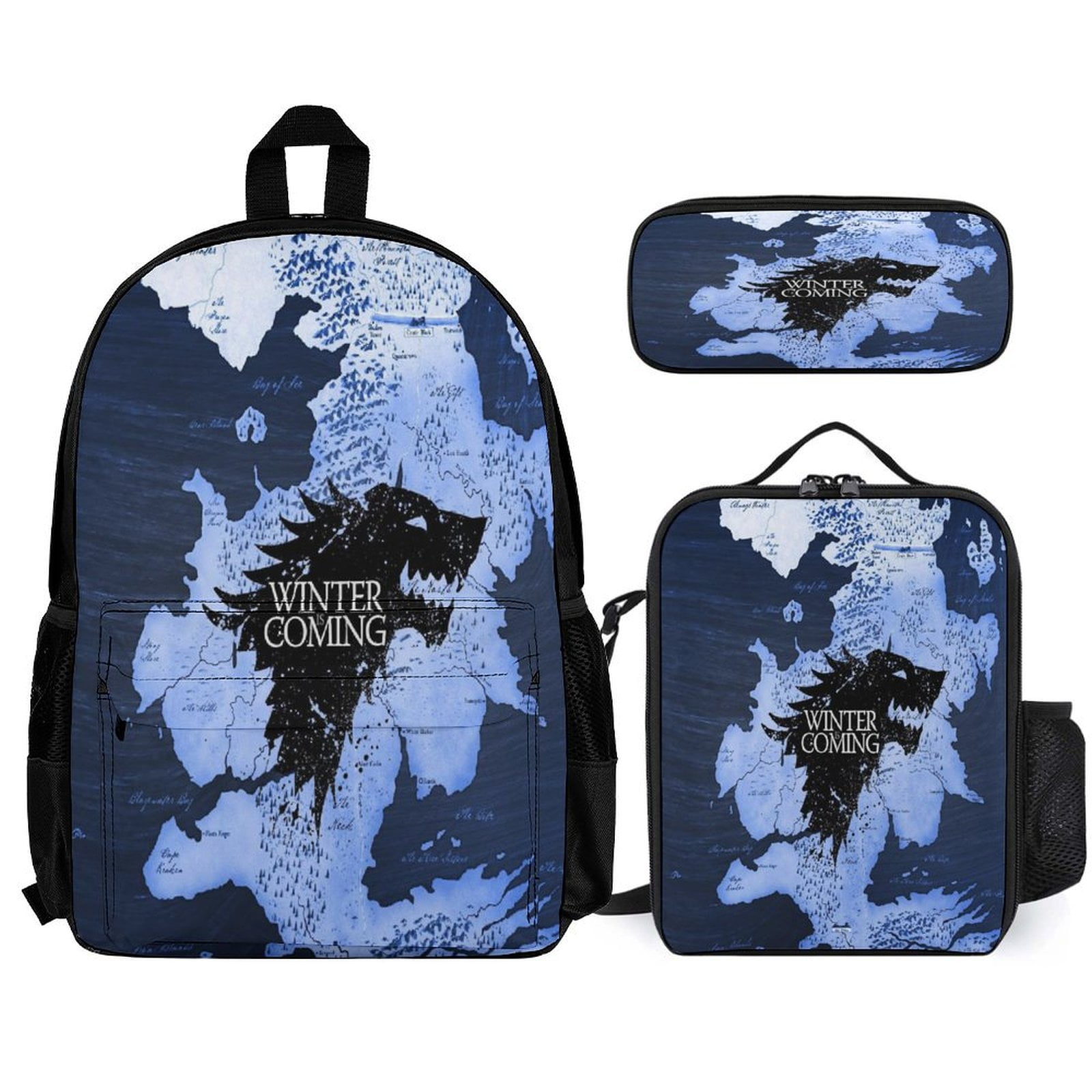 Game of Thrones Backpack Set Cartoon Bookbag Backpack with Lunch Box ...