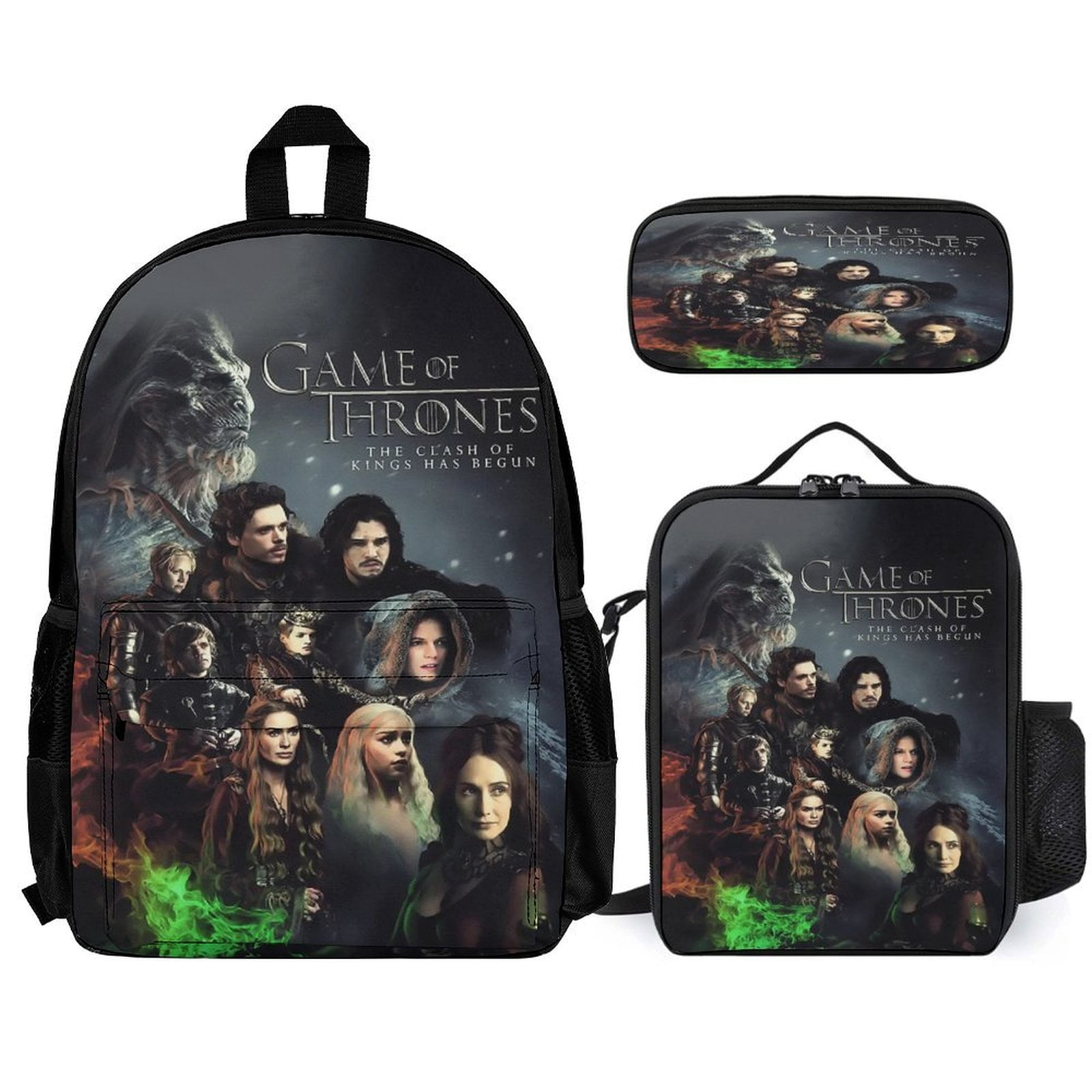Game of Thrones Backpack Set Cartoon Bookbag Backpack with Lunch Box ...