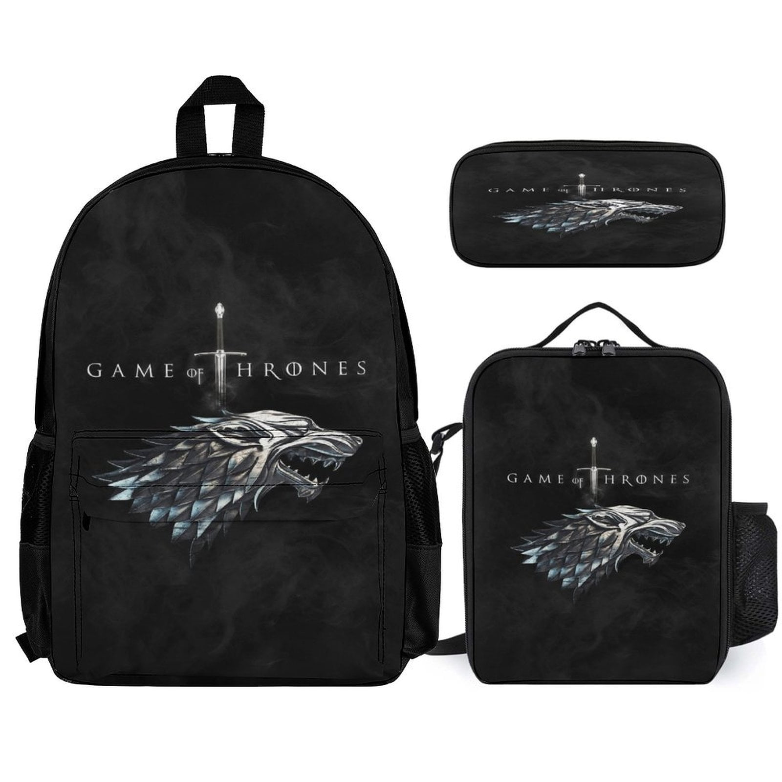 Game of Thrones Backpack Set Cartoon Bookbag Backpack with Lunch Box ...