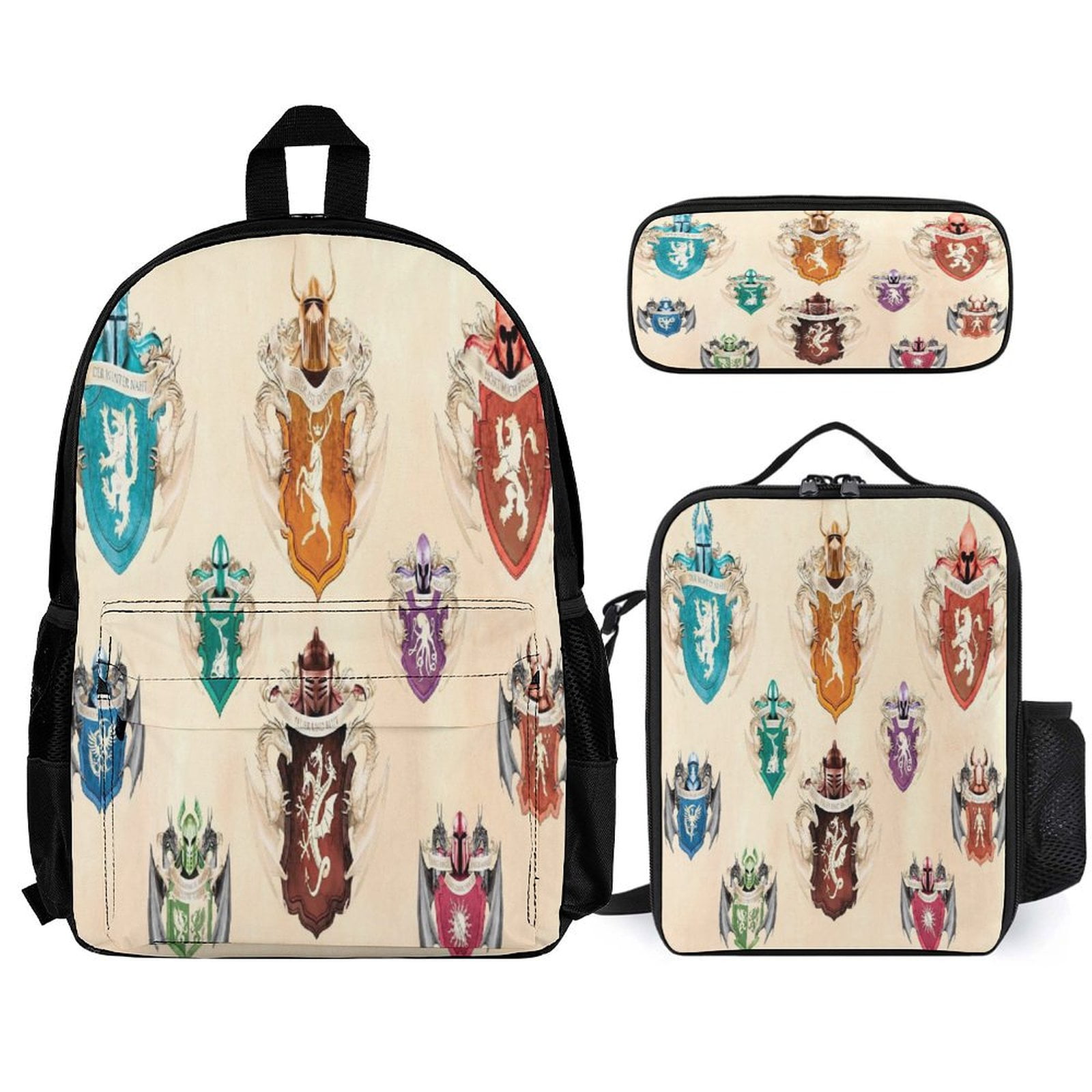 Game of Thrones Backpack Set Cartoon Bookbag Backpack with Lunch Box ...