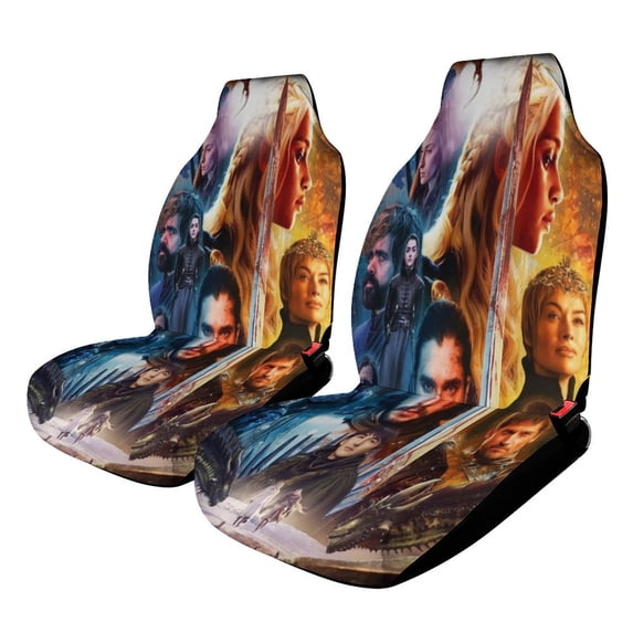Game of Thrones Car Seat Covers 2PCS Seat Protector Cover Universal ...