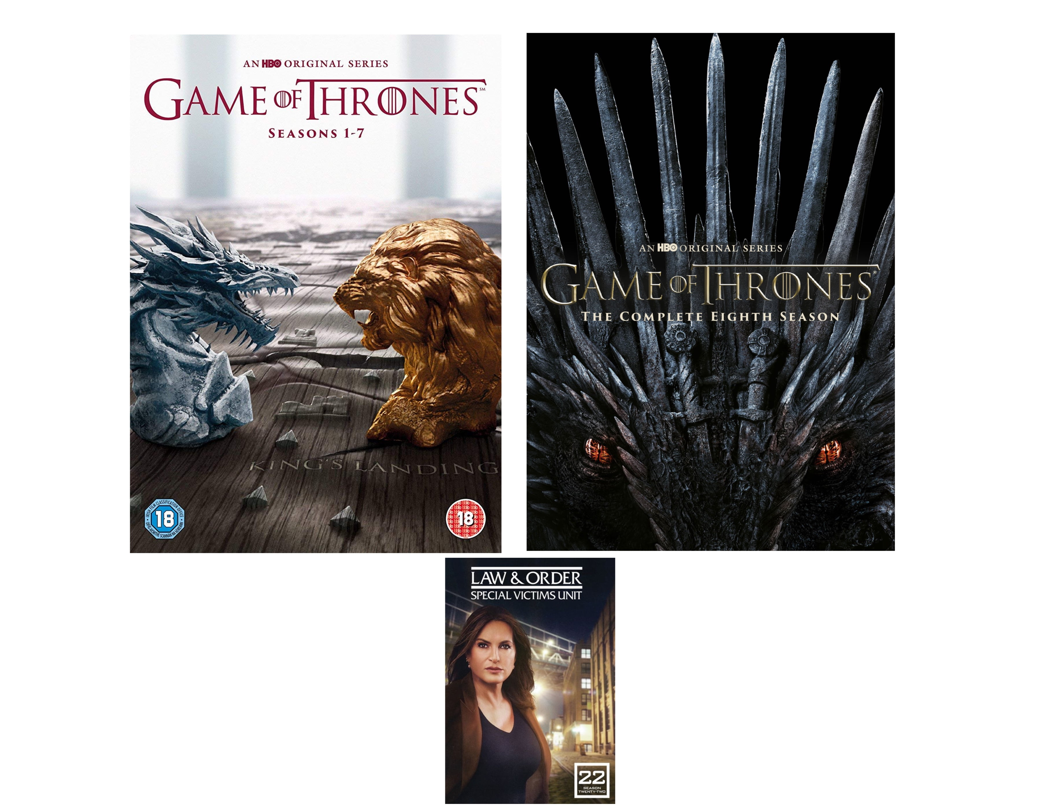 Game of Thrones: Complete Series Seasons 1-8 DVD + Law & Order SVU 22 DVD - Walmart.com