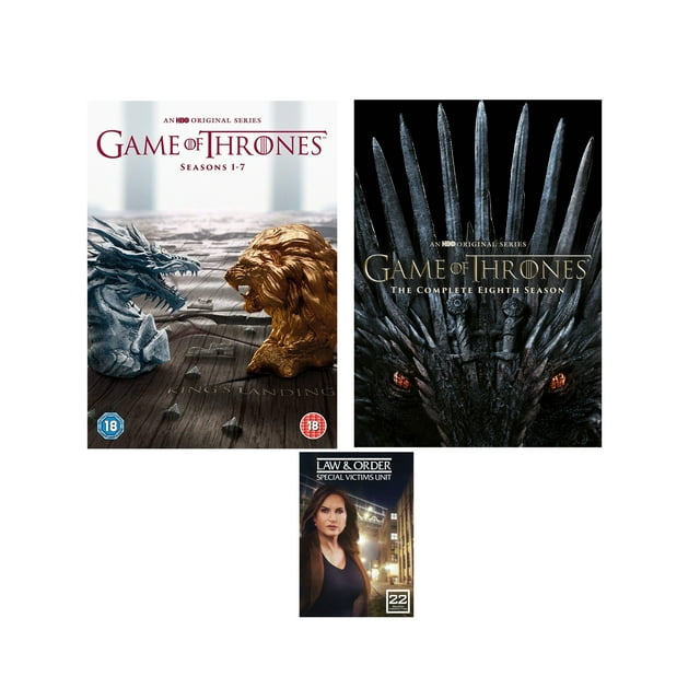 Game of Thrones: Complete Series Seasons 1-8 DVD + Law & Order SVU 22 DVD - Walmart.com