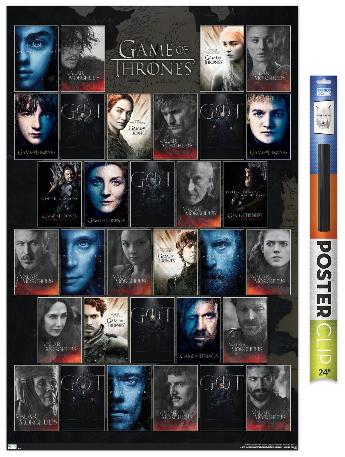 Game of Thrones - Grid Wall Poster, 22.375" x 34" - Walmart.com