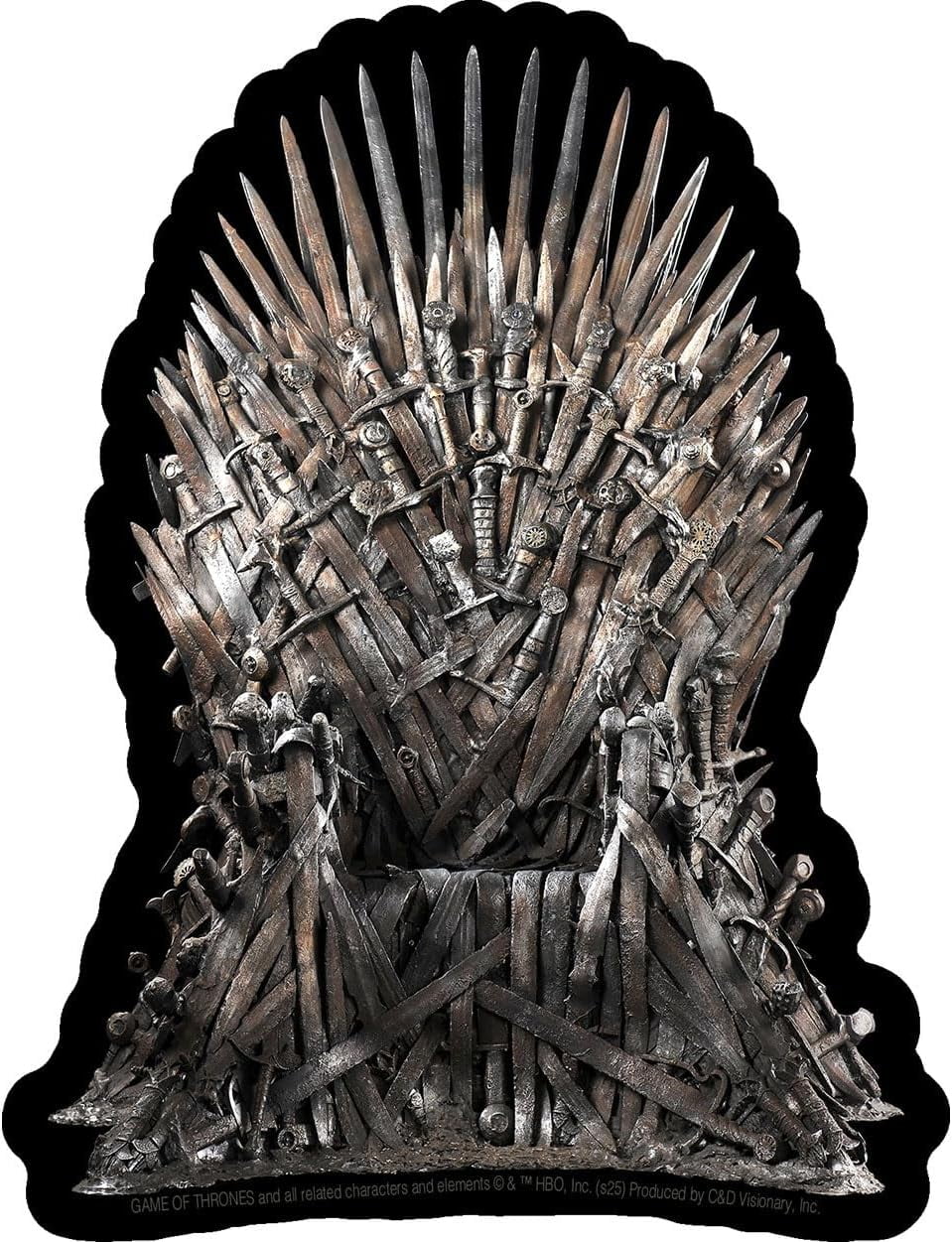 Game of Thrones Iron Throne 4.2"x5.5" Sticker - Walmart.com
