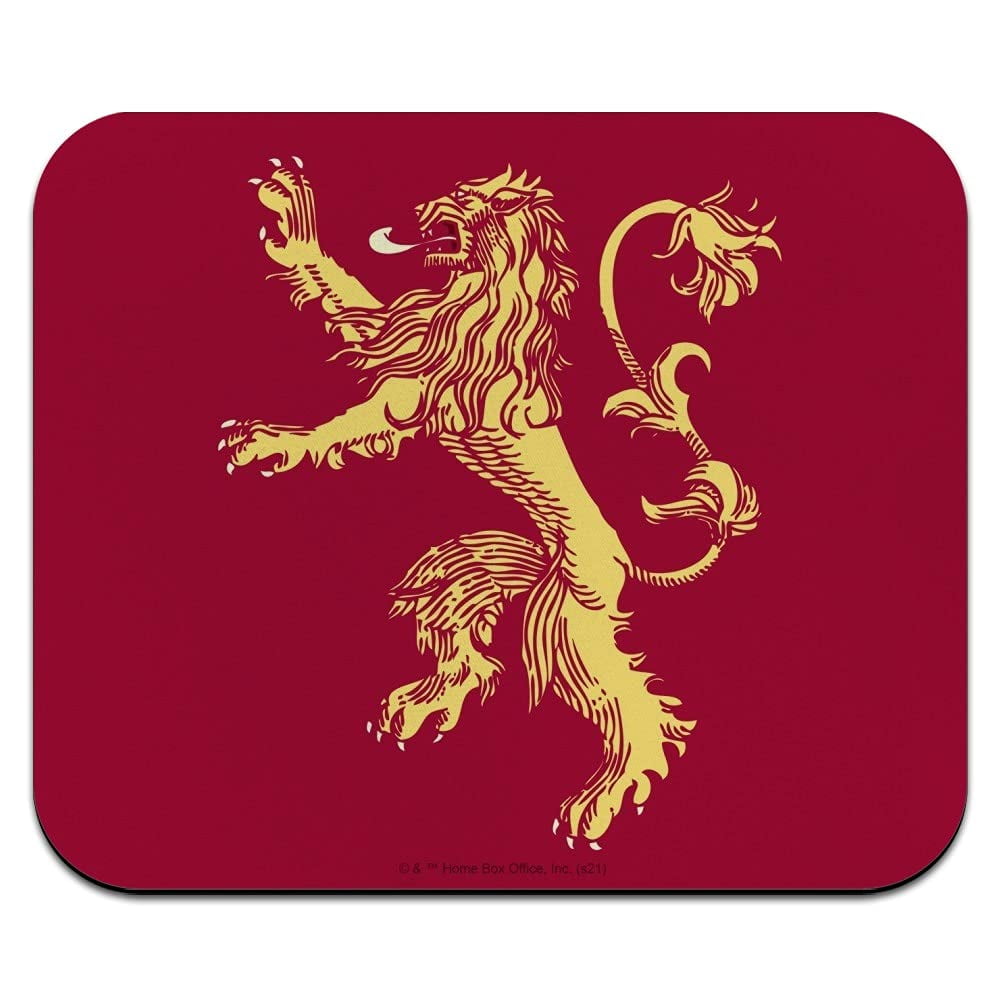 Game of Thrones Lanister Sigil Low Profile Thin Mouse Pad Mousepad ...
