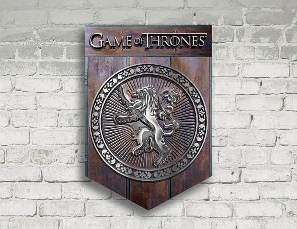 Game of Thrones Wooden Lannister Crest Plaque - Walmart.com
