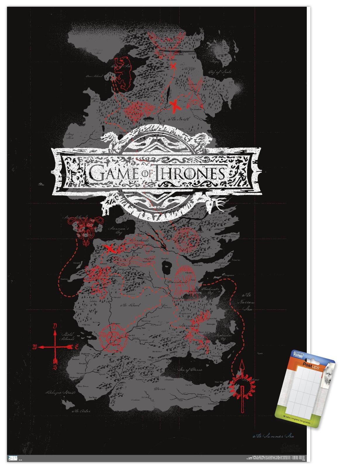 Game of Thrones - Map Wall Poster, 22.375" x 34" - Walmart.com