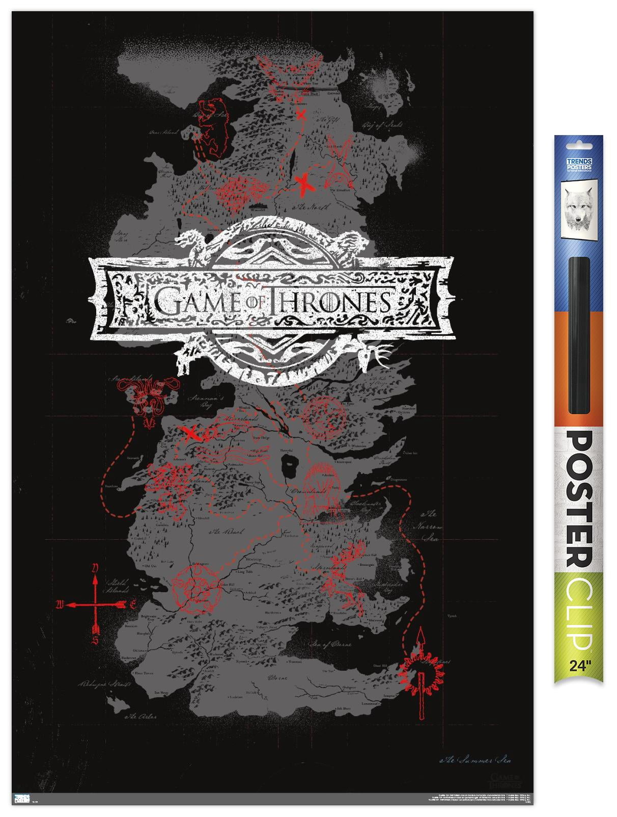 Game of Thrones - Map Wall Poster, 22.375" x 34" - Walmart.com