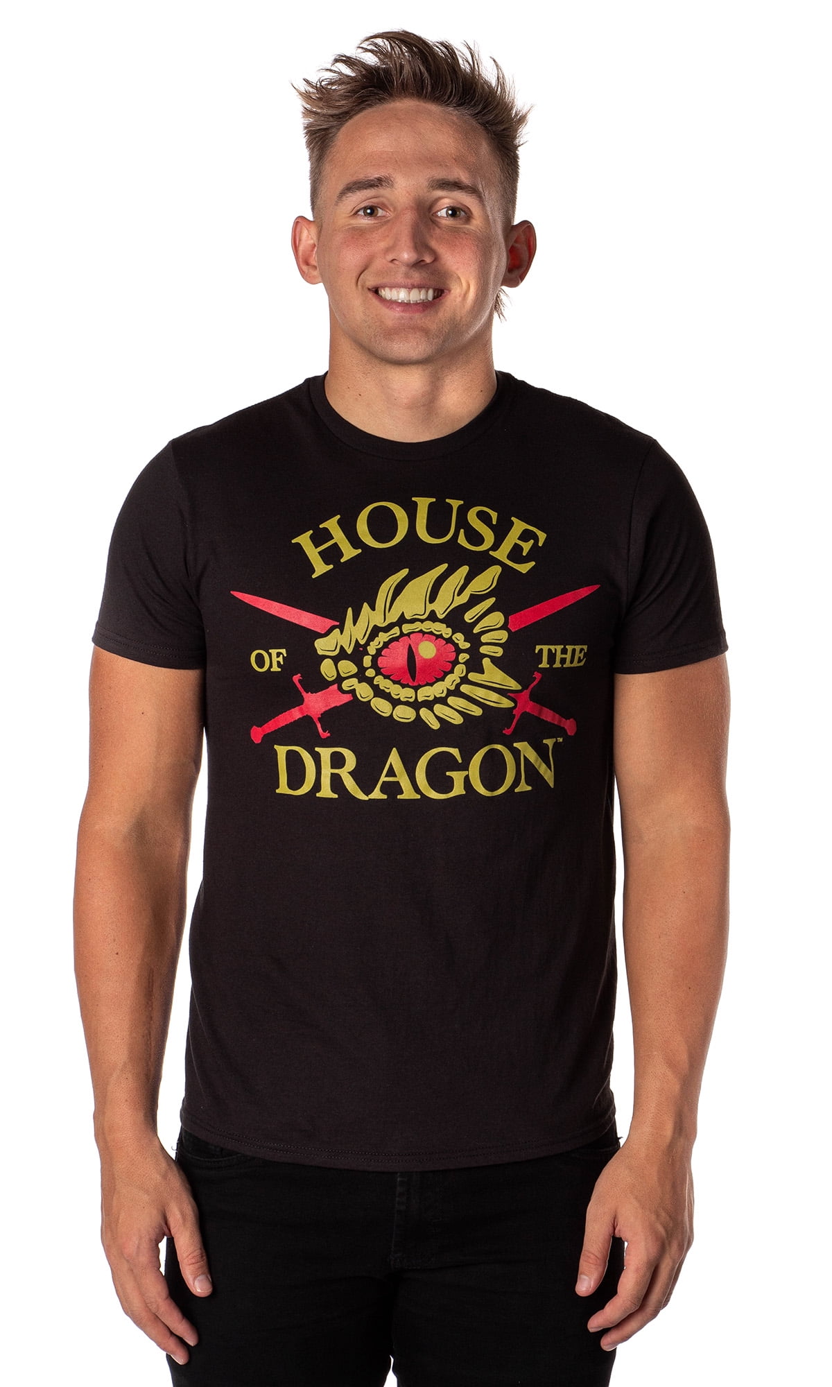 Game of Thrones Mens' House Of The Dragon Sword And Dragon Eye T-Shirt ...