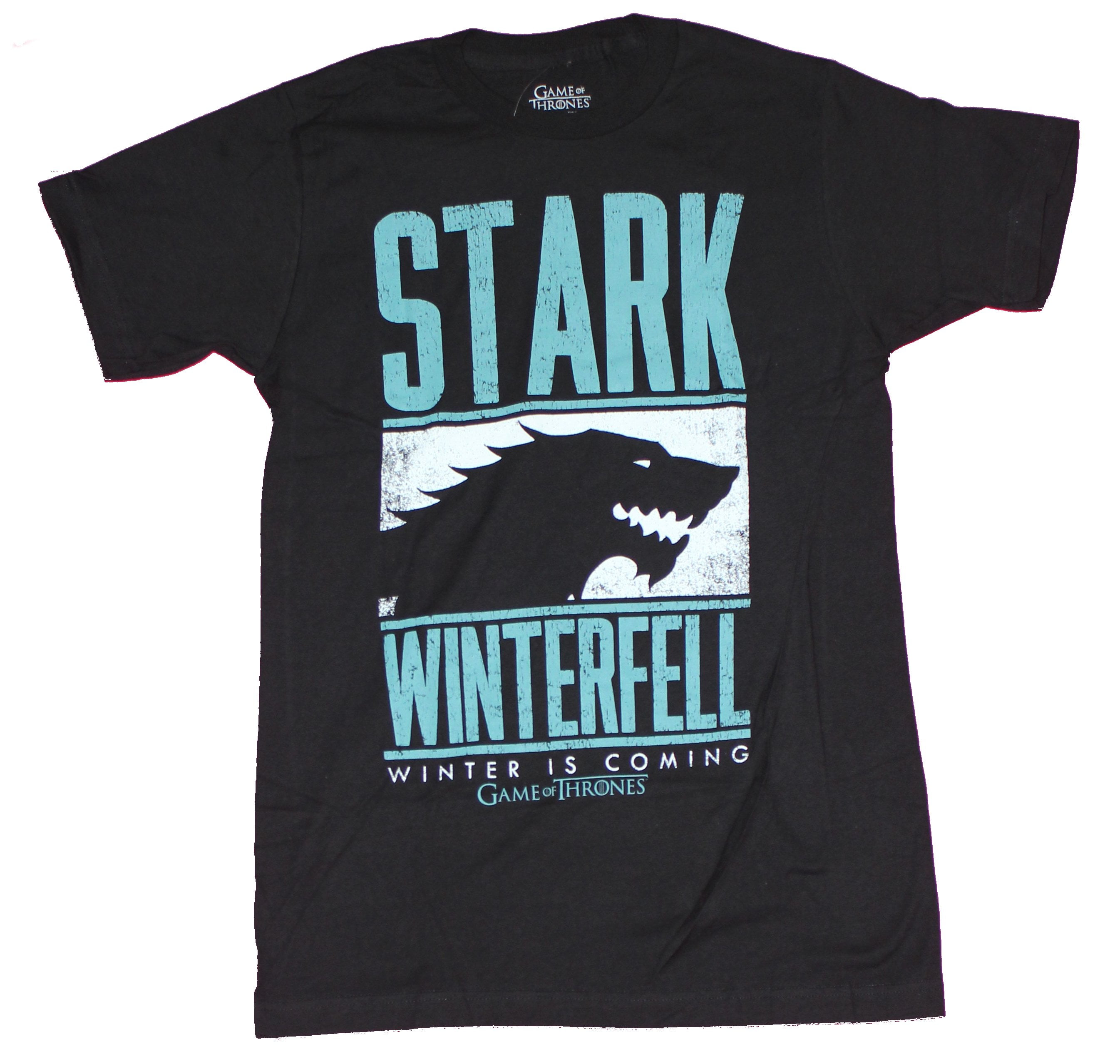Game of Thrones Mens T-Shirt- Stark Logo Winterfell Under Sigil Image ...