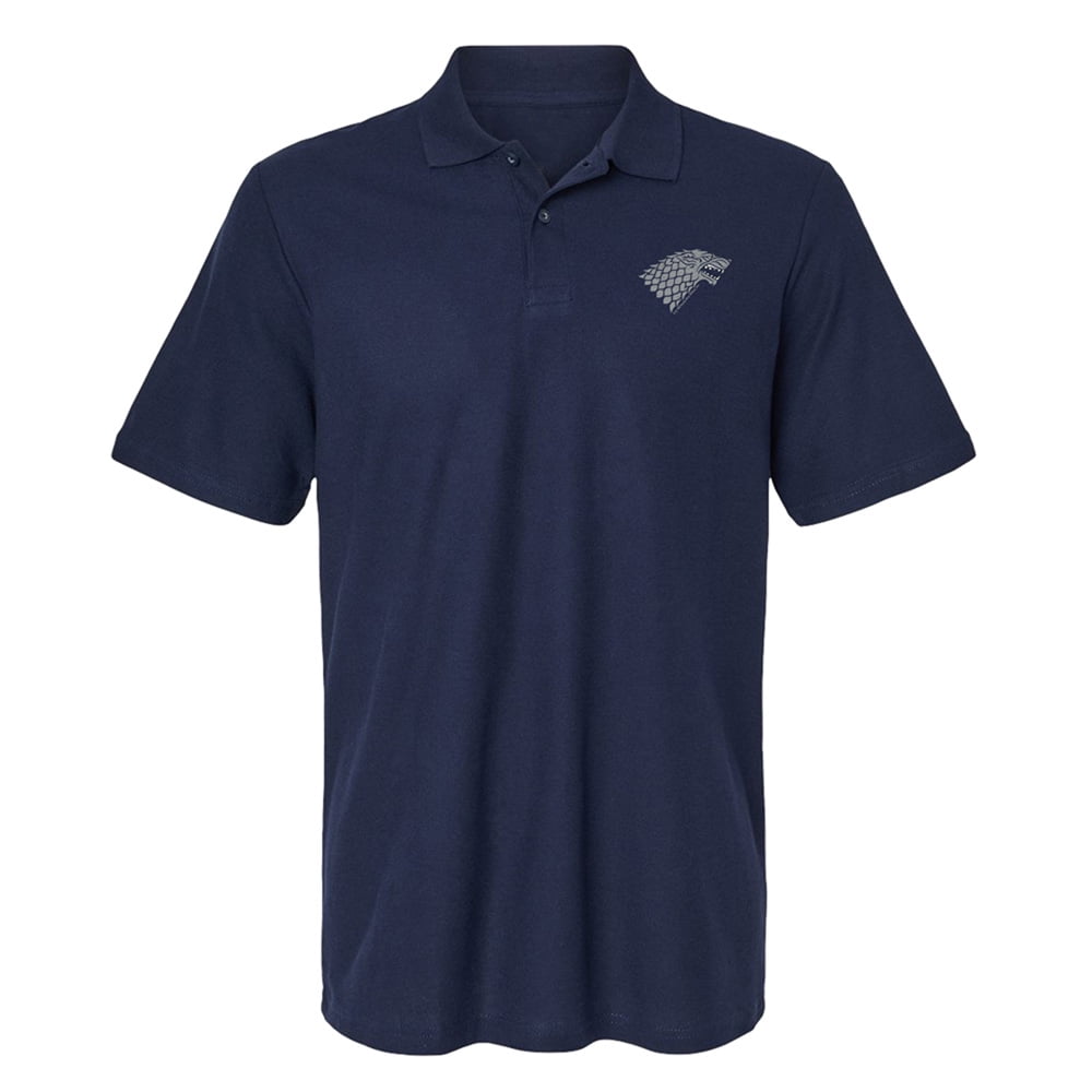 Game of Thrones Stark Sigil Cotton Polo Shirt, Navy, Small - Walmart.com