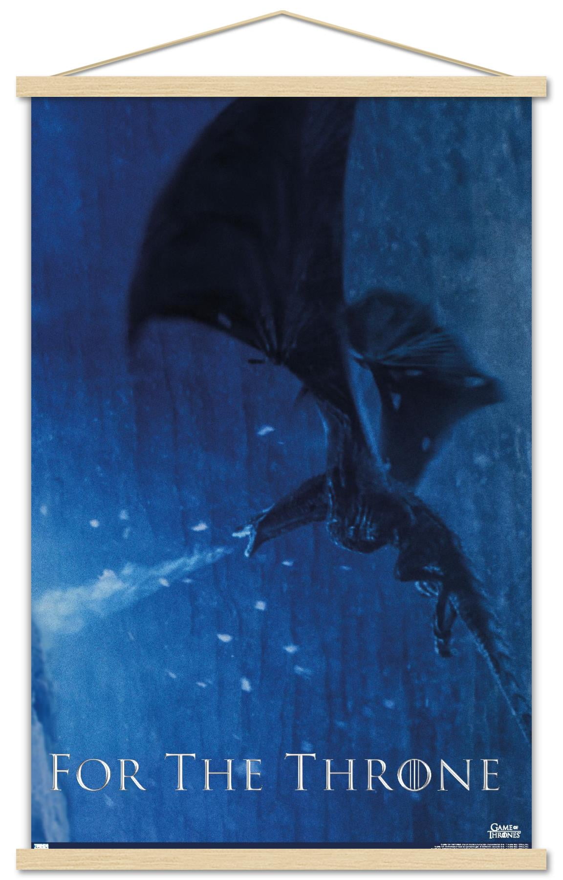 Game of Thrones - Viserion Wall Poster with Wooden Magnetic Frame, 22. ...