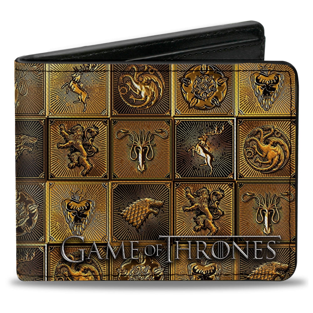 Game of Thrones Wallet, Bifold, Game of Thrones House Sigil Blocks Gold ...