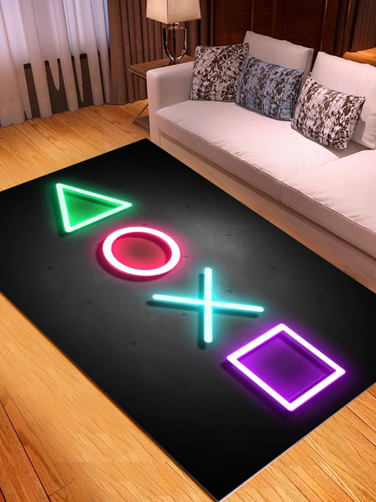 Game ole Symbols Carpet Gaming Z Rug Teen Kawaii Living Room Bedroom ...