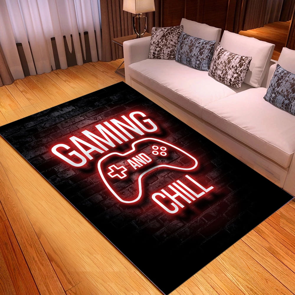 Game ole Symbols Carpet Gaming Z Rug Teen Kawaii Living Room Bedroom ...