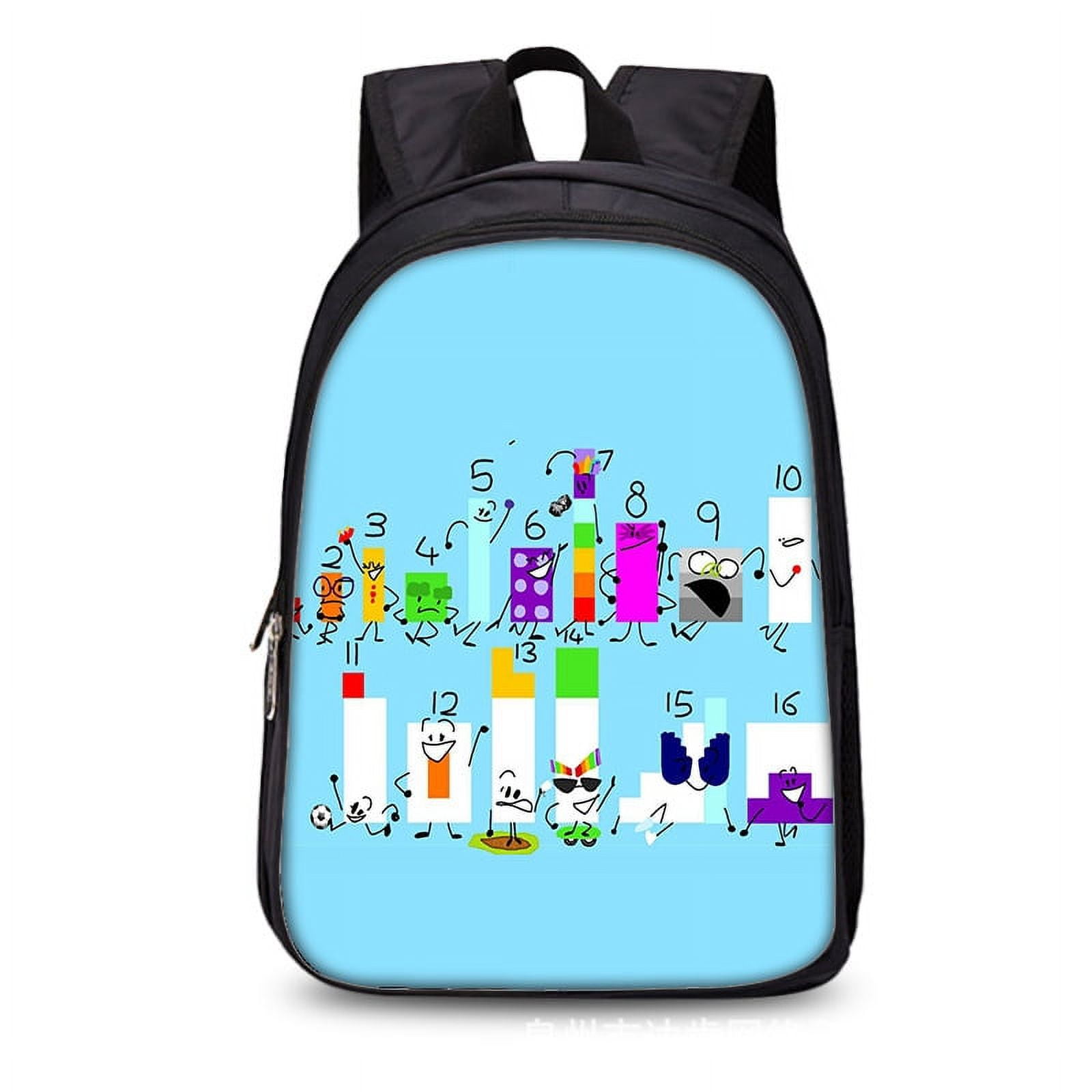 Game peripheral printed digital building blocks backpack Numberblocks ...