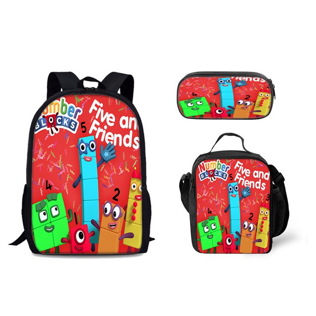 Game surrounding digital blocks backpack Numberblocks student school ...