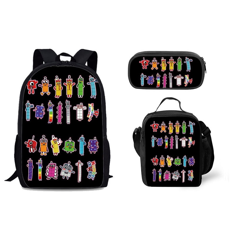 Game surrounding digital blocks backpack Numberblocks student school ...