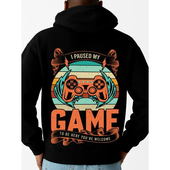 Game On sweatshirt game for men long sleeve black Casual Outdoor ...