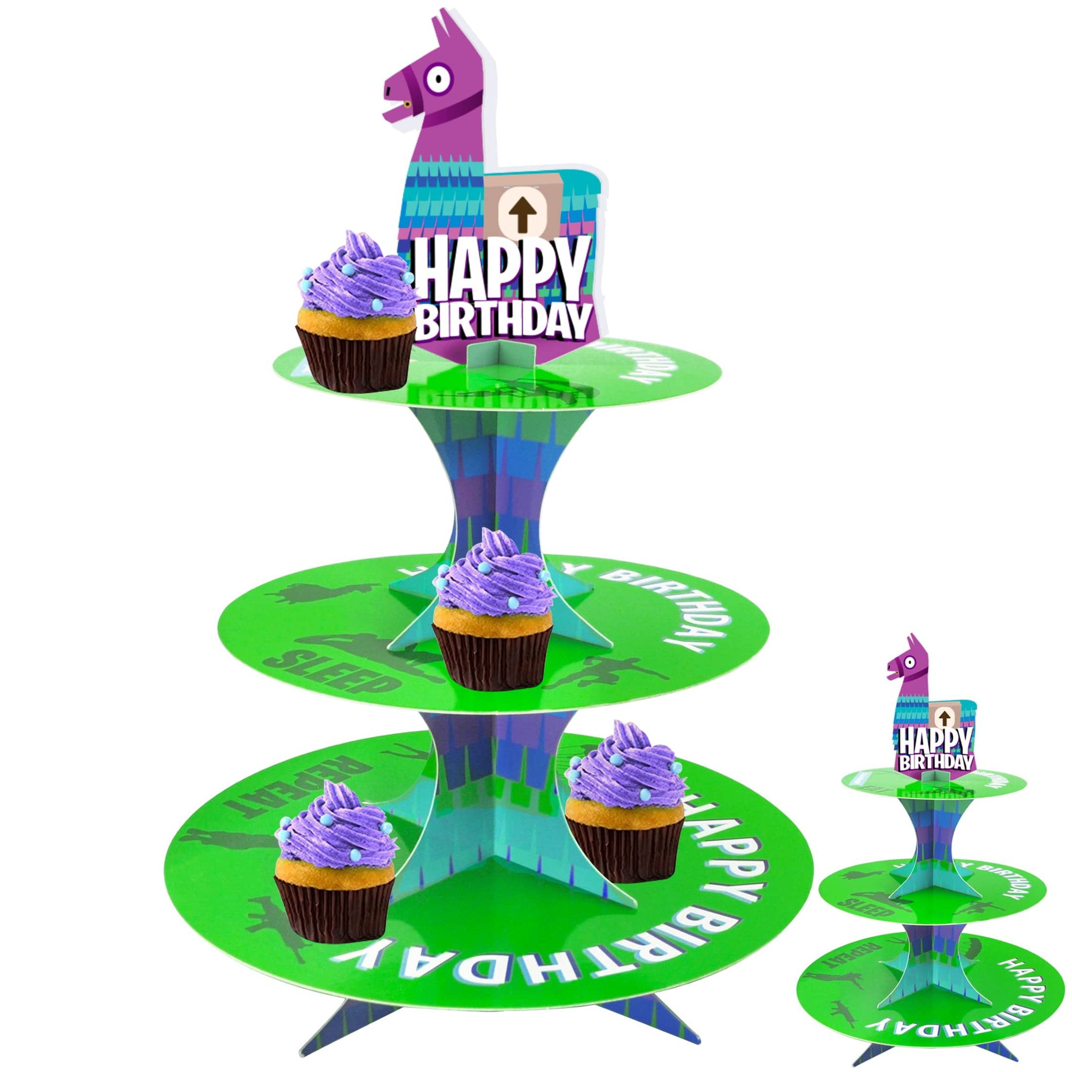 GameOn Cupcake Tower - 3 Tier Video Game Party Supplies for Kids ...