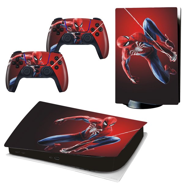 Gamexcel Marvel's Spider-Man PS5 Digital Console & 2 Controllers Skin ...