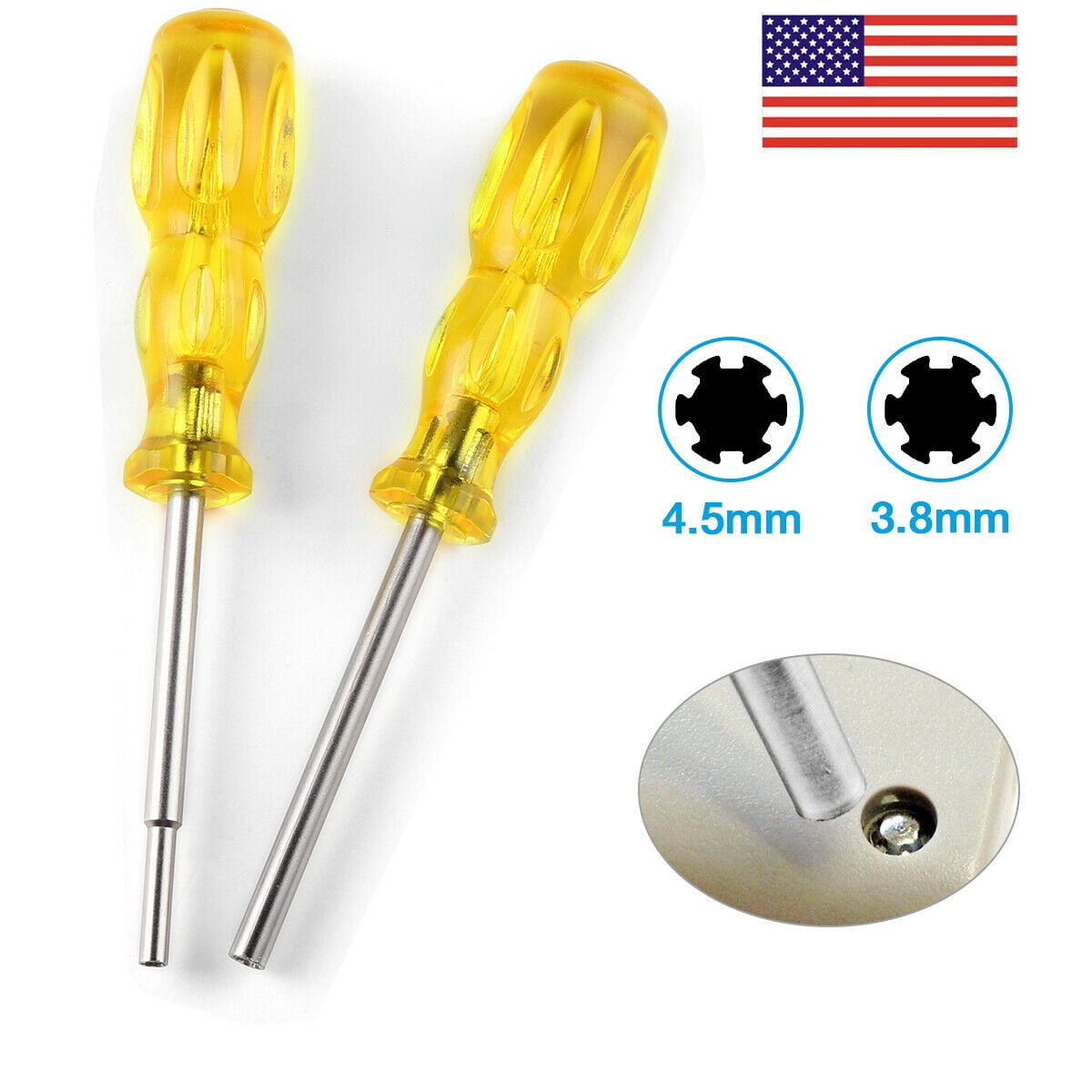 Gamebit Screwdriver Set, High Quality Steel 4.5mm + 3.8mm Screwdriver ...