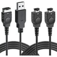 Gameboy Advance SP Charger and Link Cable Set, 2 Pack GBA USB Charging Cable and 2 Player Game ...