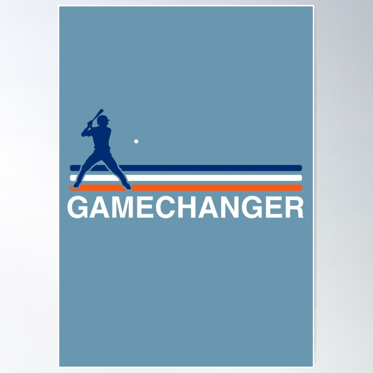 Gamechanger - Vintage Baseball Poster Wall Art, Modern Wall Decor For Living Room Bedroom, 16x24 ...