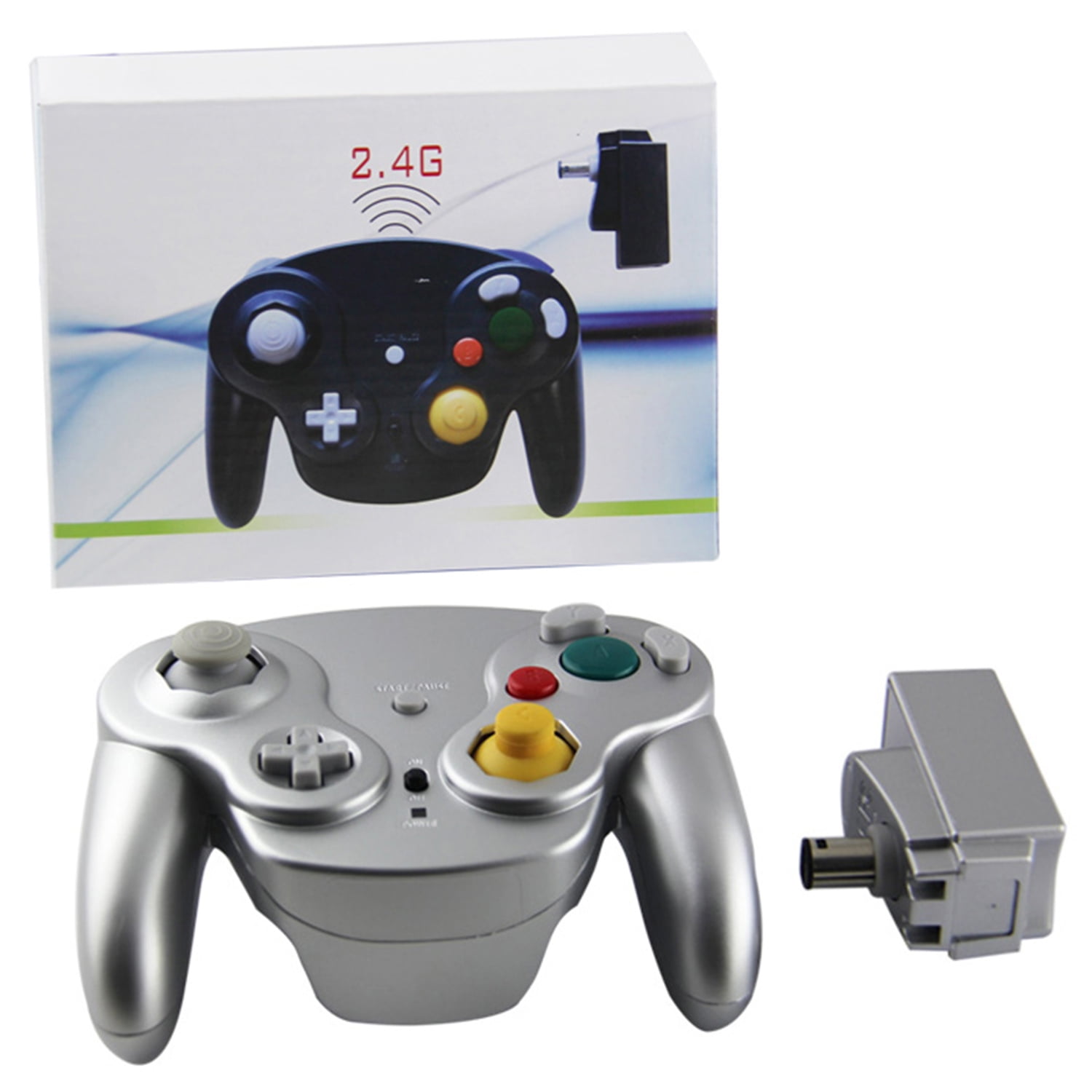 Gamecube Wireless OG Wave Controller Pad - Silver Platinum (Hexir ...