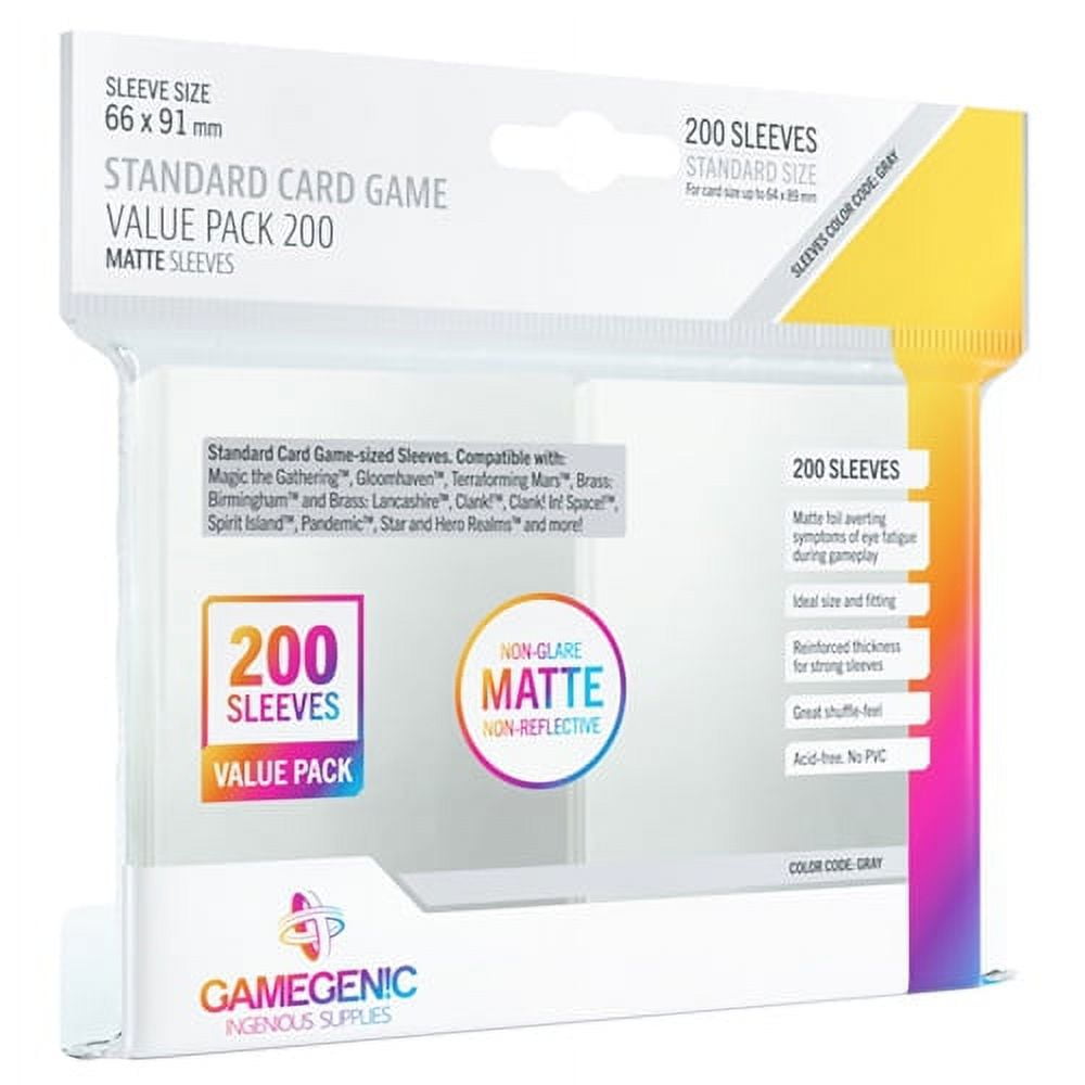 Gamegenic Matte Sleeves: Standard Card Game Value Pack (200) - Walmart.com